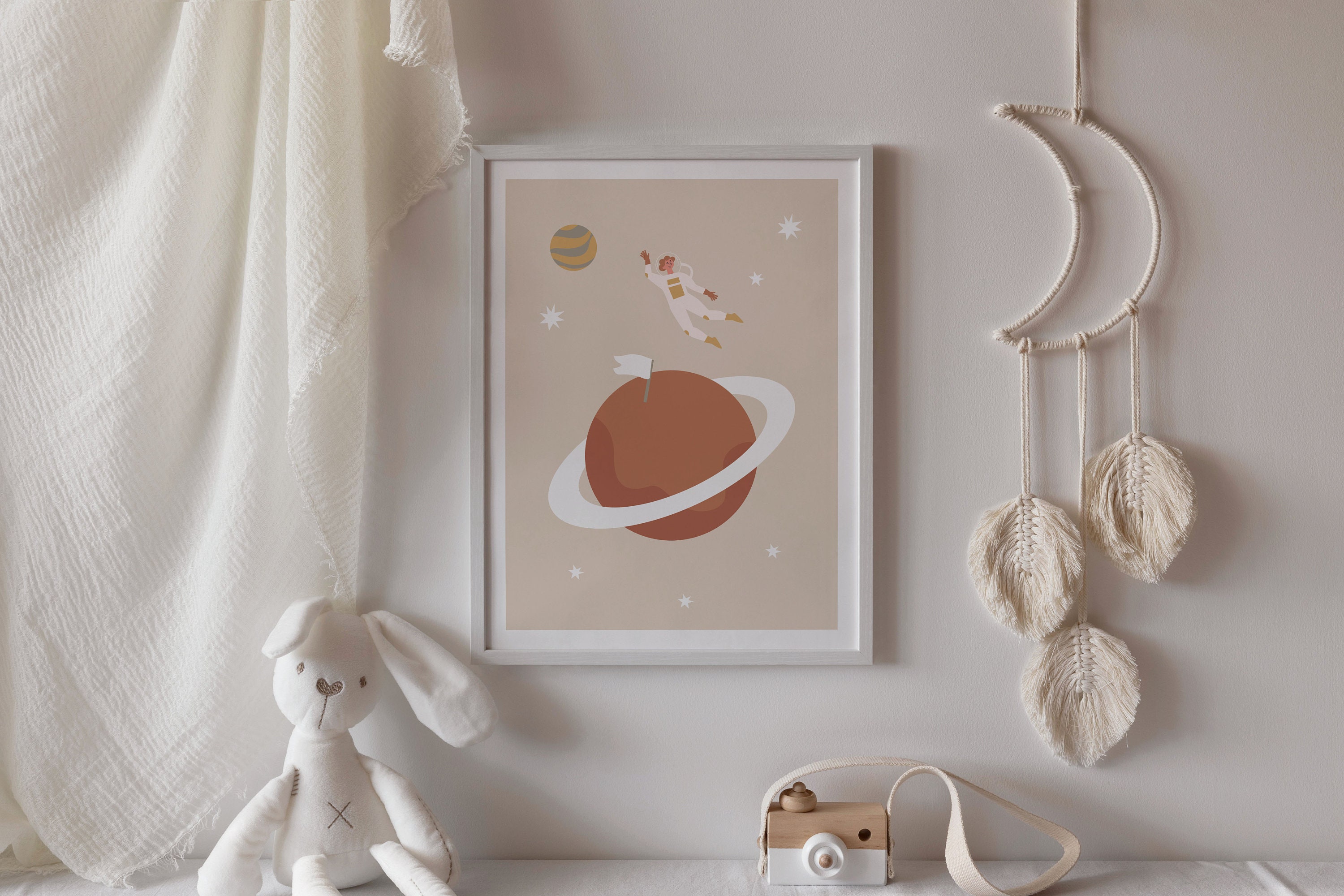 Boy Astronaut in Outer Space Poster Space Exploration Themed Prints ...