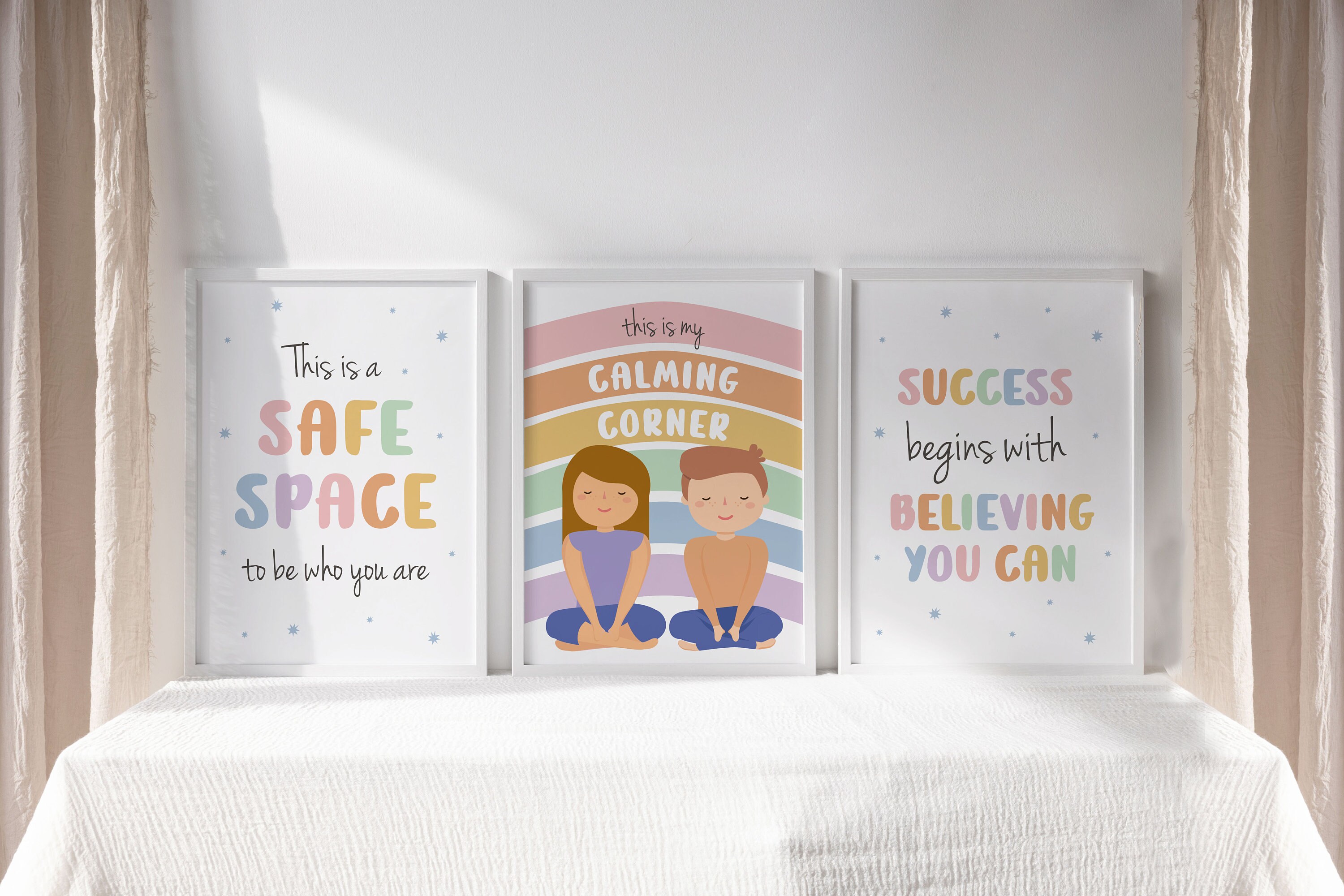 Calm Down Corner Bundle for Kids | Affirmations Poster | Montessori ...