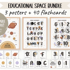 Solar System Flashcards & Poster | Preschool Space Flash Cards ...