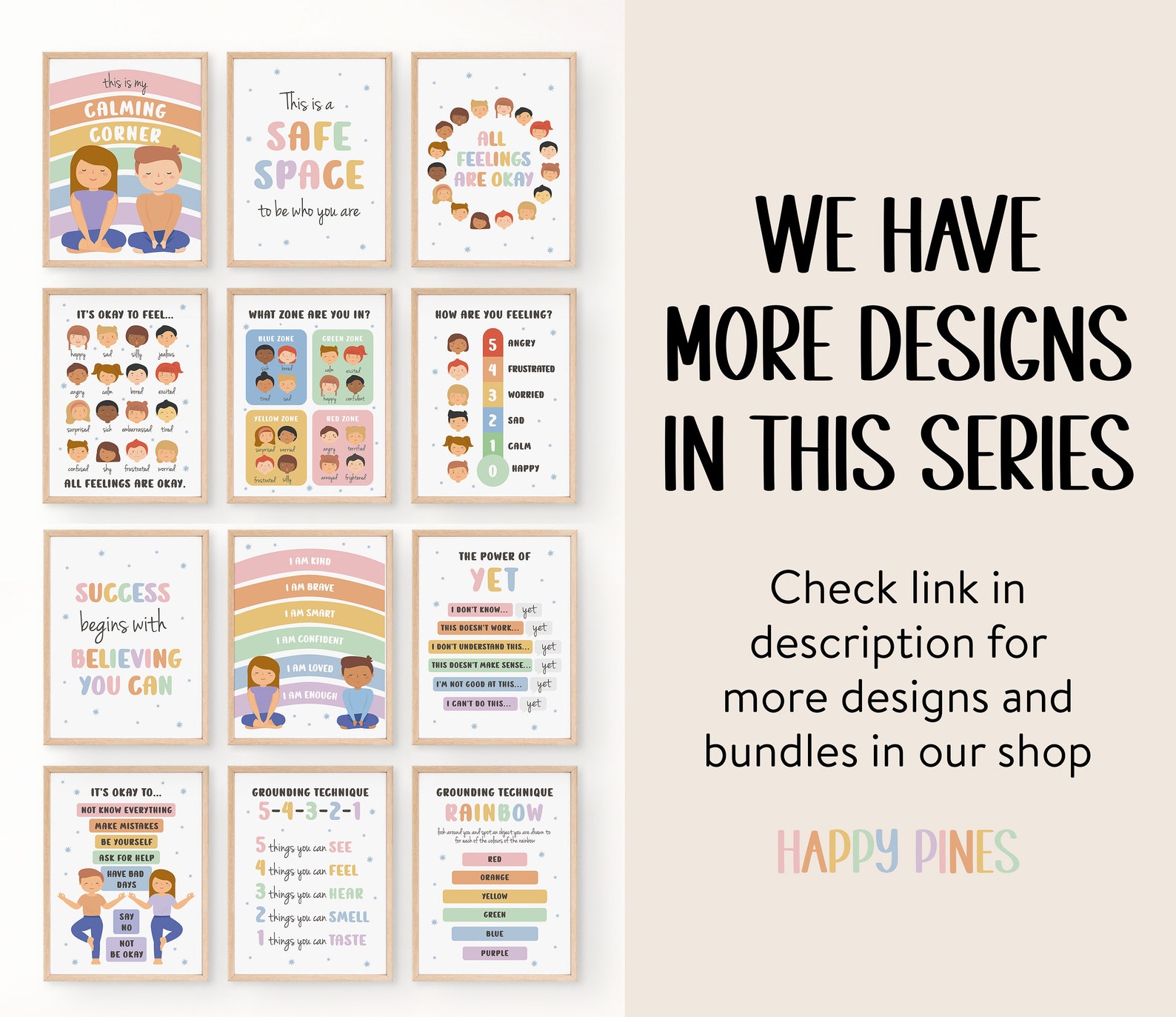 Zones of Self Regulation Therapy Office Decor Emotion Chart Feeling ...