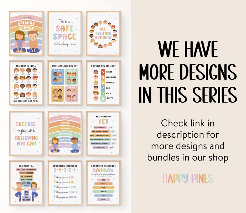 Zones of Self Regulation Therapy Office Decor Emotion Chart Feeling ...