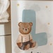 Custom Teddy Bear Name Initial Poster Personalized Nursery Decor ...
