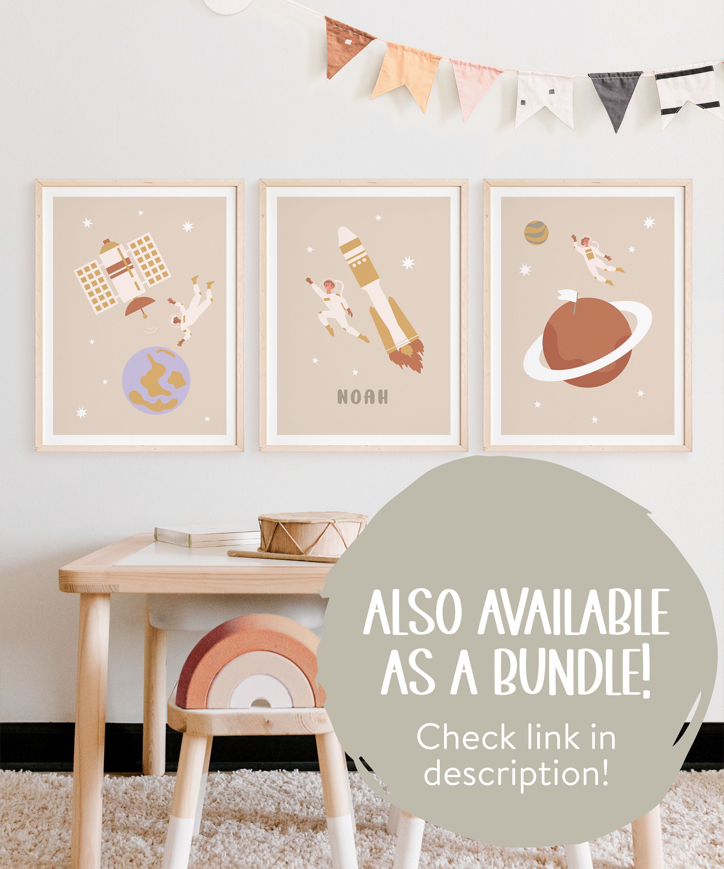 Boy Astronaut in Outer Space Poster Space Exploration Themed Prints ...