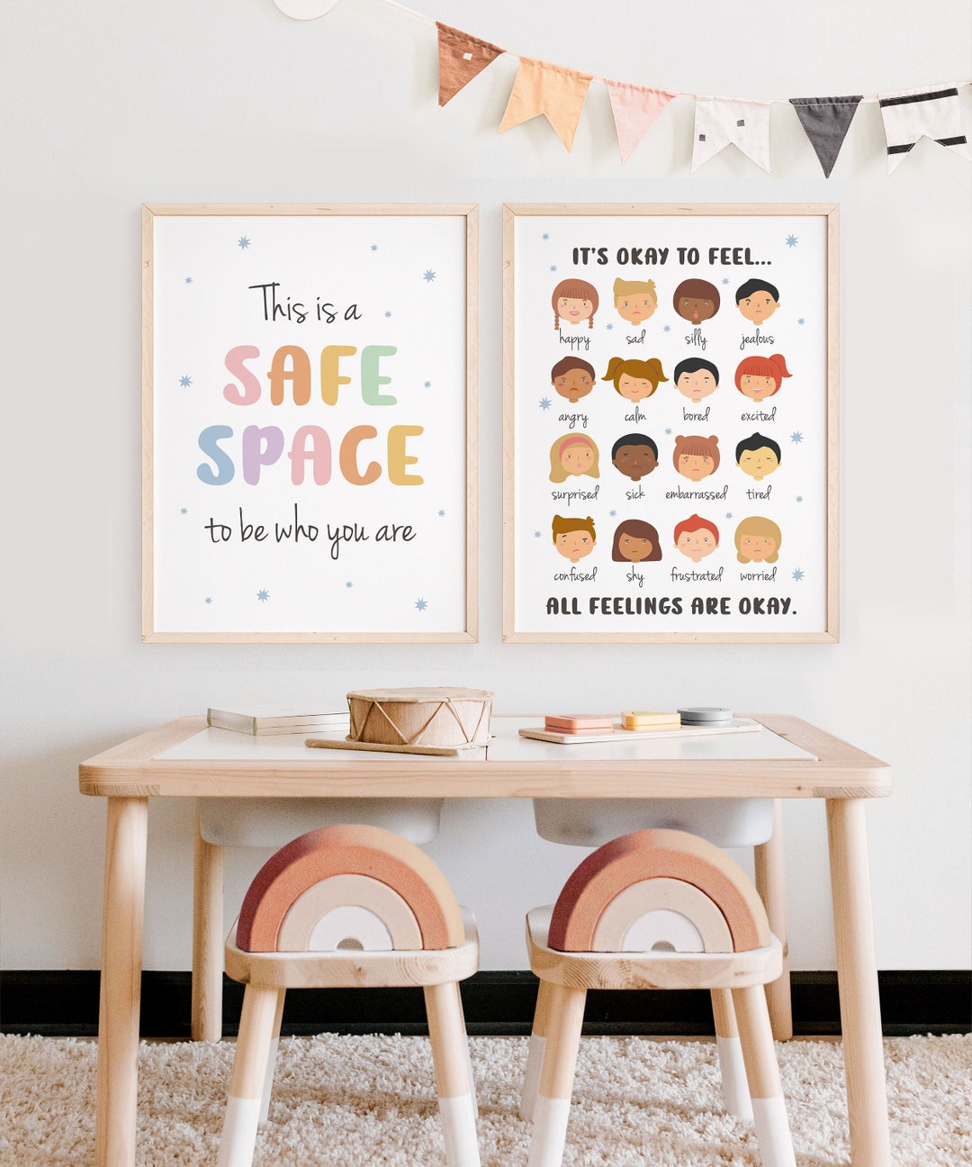 Feelings Chart Bundle My Emotions Poster Set Calming - Etsy