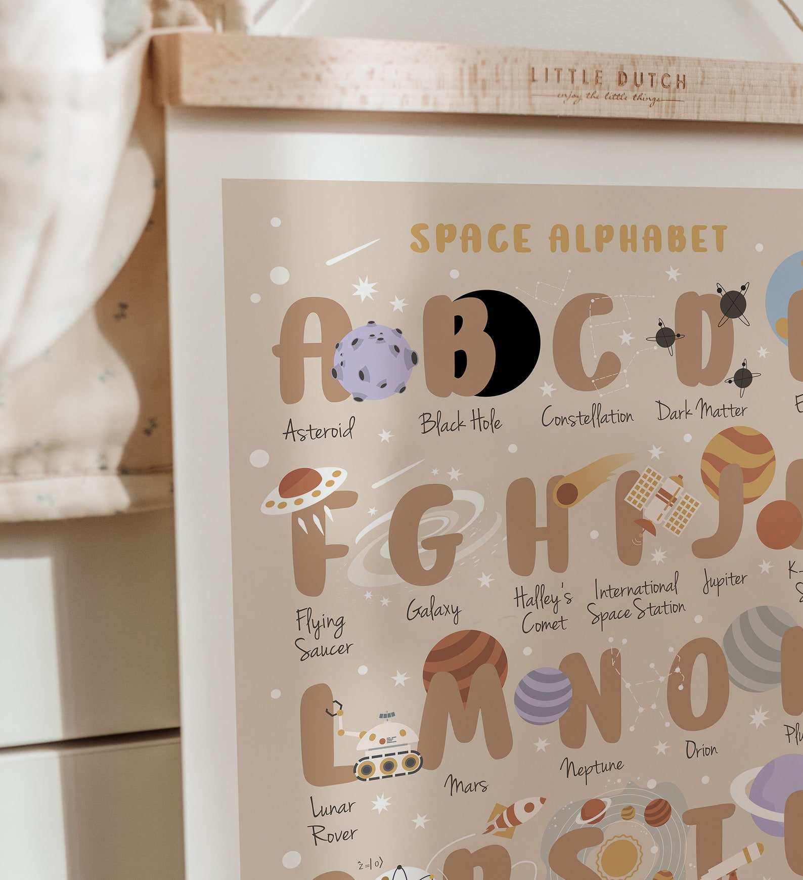 Space Alphabet Classroom Print | Learn the ABC Preschool | Homeschool ...