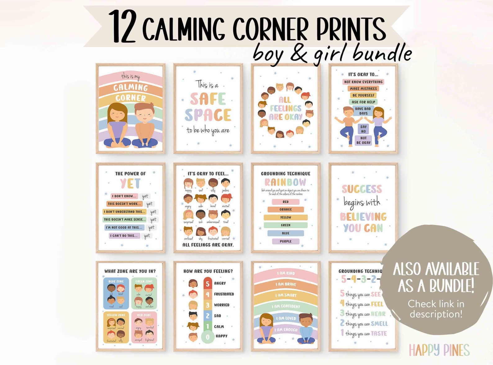 Rainbow Feelings Thermometer Poster Calming Down Corner Decor Emotional ...