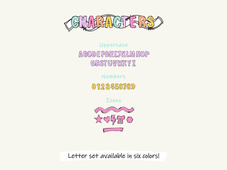 Doodle Pastel Handwritten Font | Highlighter Letter Set PNG | Colorful ...