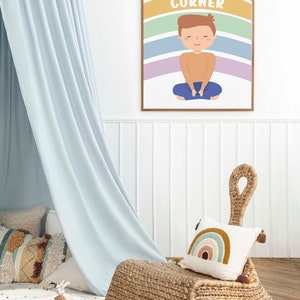 Calm Corner Sign Rainbow Classroom Decor Therapist Office - Etsy