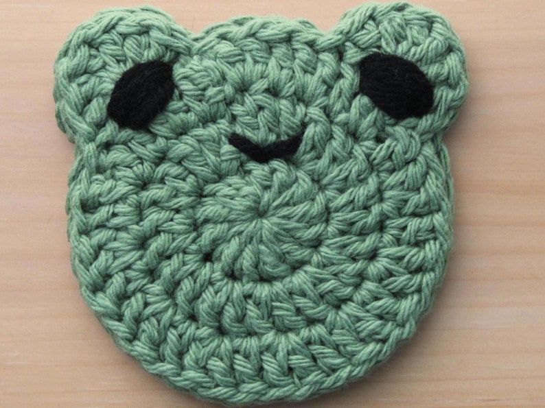 Frog Coaster Digital Crochet Pattern | Easy Crochet Coaster Pattern for ...