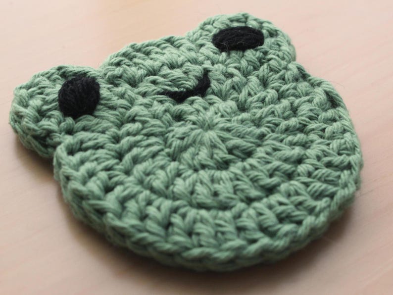 Frog Coaster Digital Crochet Pattern | Easy Crochet Coaster Pattern for ...