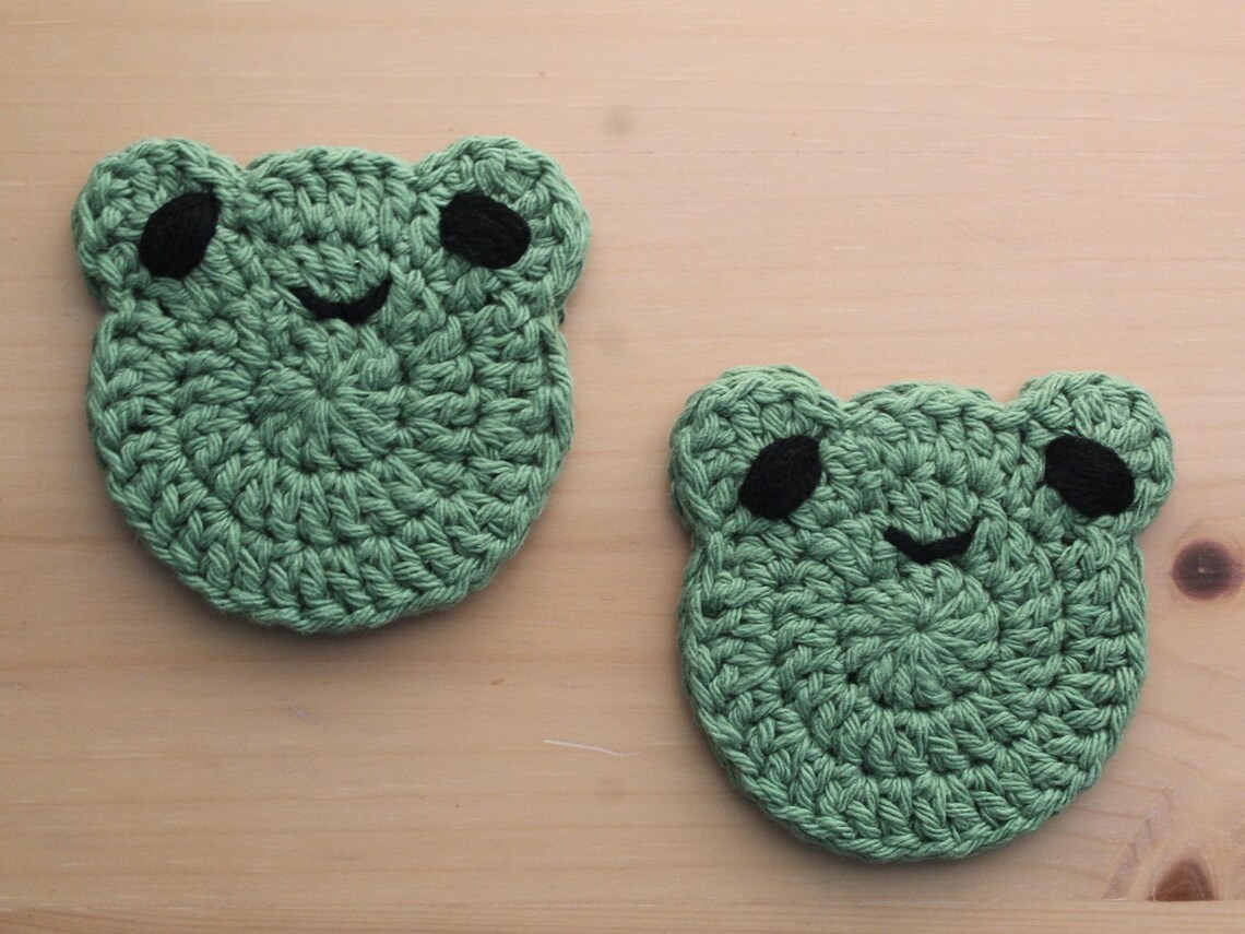 Frog Coaster Digital Crochet Pattern | Easy Crochet Coaster Pattern for ...