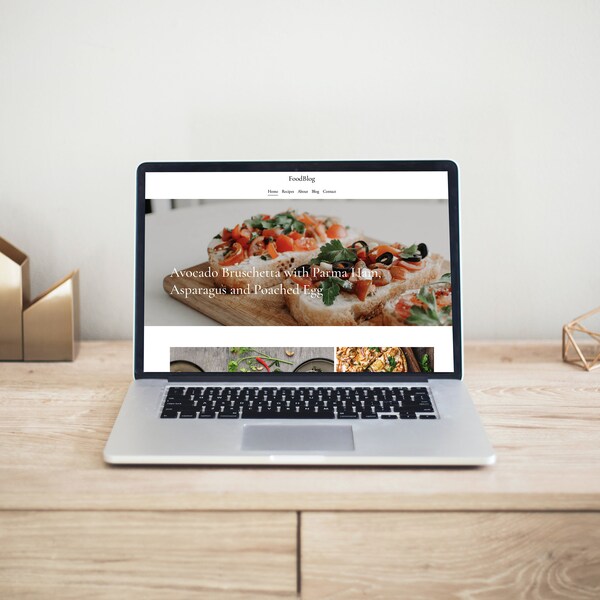 Squarespace Template Food Blog Etsy