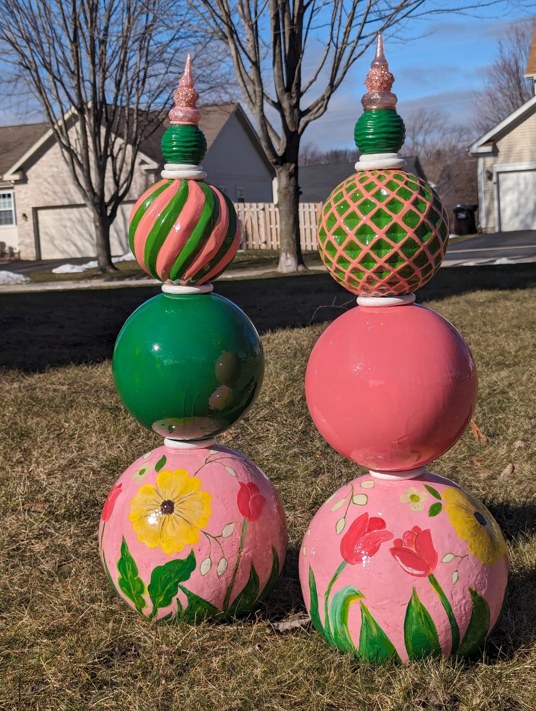 Decorative Topiary for Yard and Porch Decor. Spring or Summer Topiay ...