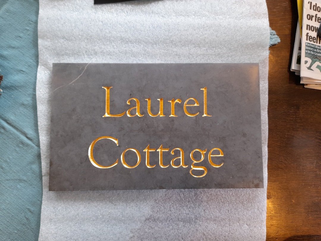 Hand-carved Stone House Signs - Etsy