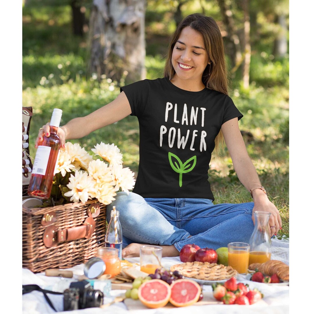 Plant Power Logo Organic Cotton (unisex) Vegan T-shirt - Ethical Vegan ...
