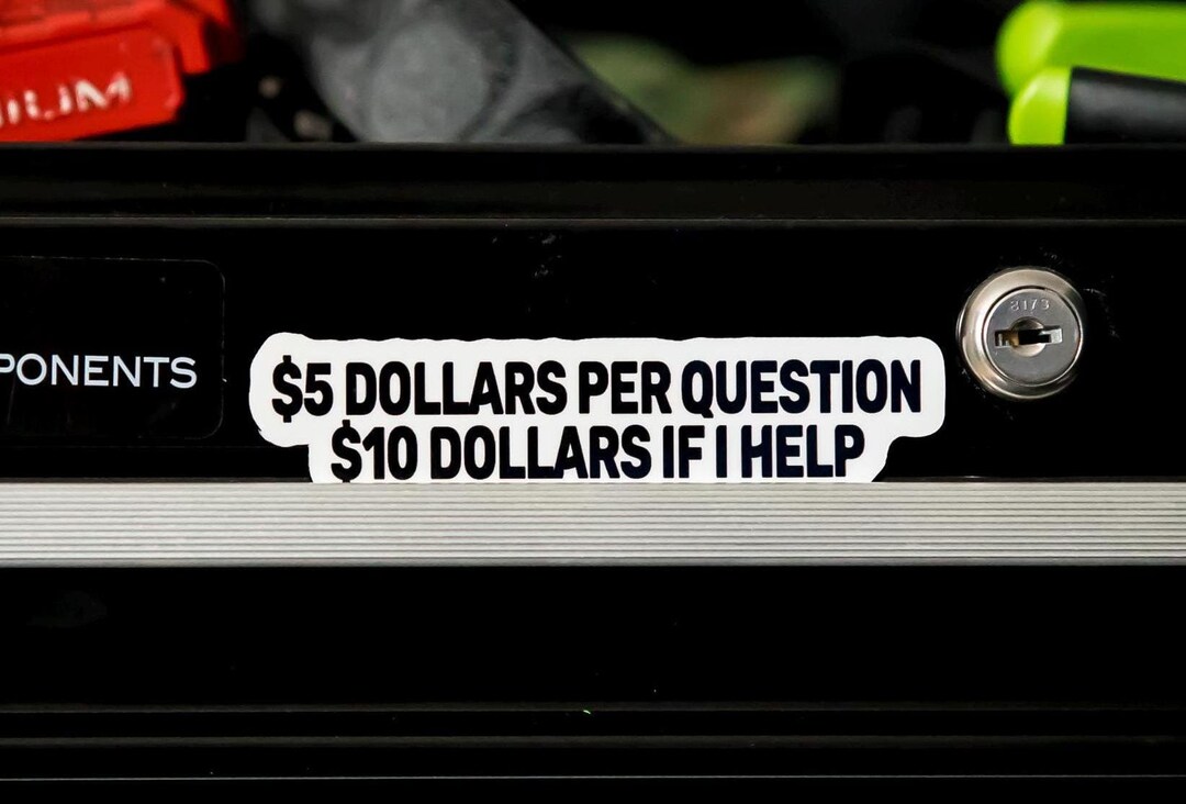 Work Stickers | Toolbox Stickers | 5 Dollars per Question - Etsy