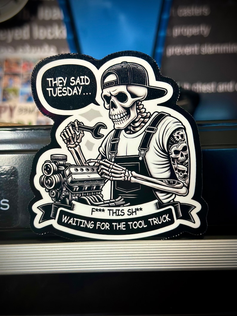 Mechanic Stickers | Toolbox Stickers | Tool Truck Sticker, Skeleton ...