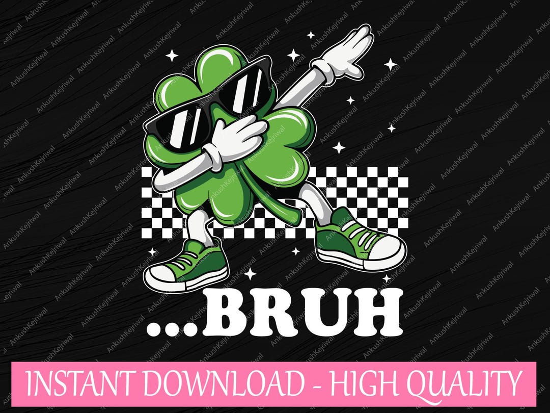 Bruh Dabbing Shamrock Meme Svg, St Patricks Day Svg, Patrick's Day ...