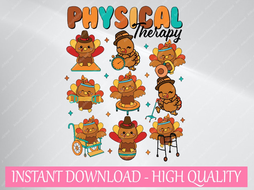 Physical Therapy Thankful Svg, PT Turkey Thanksgiving Physical ...