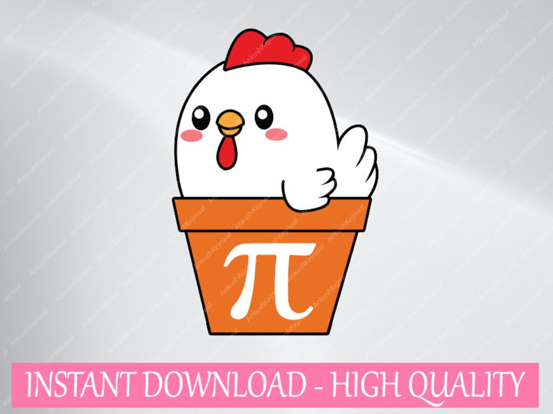 Funny Chicken Pot Pi Svg, Day Pie Math Lover Teacher Geek Svg, Pi Day ...