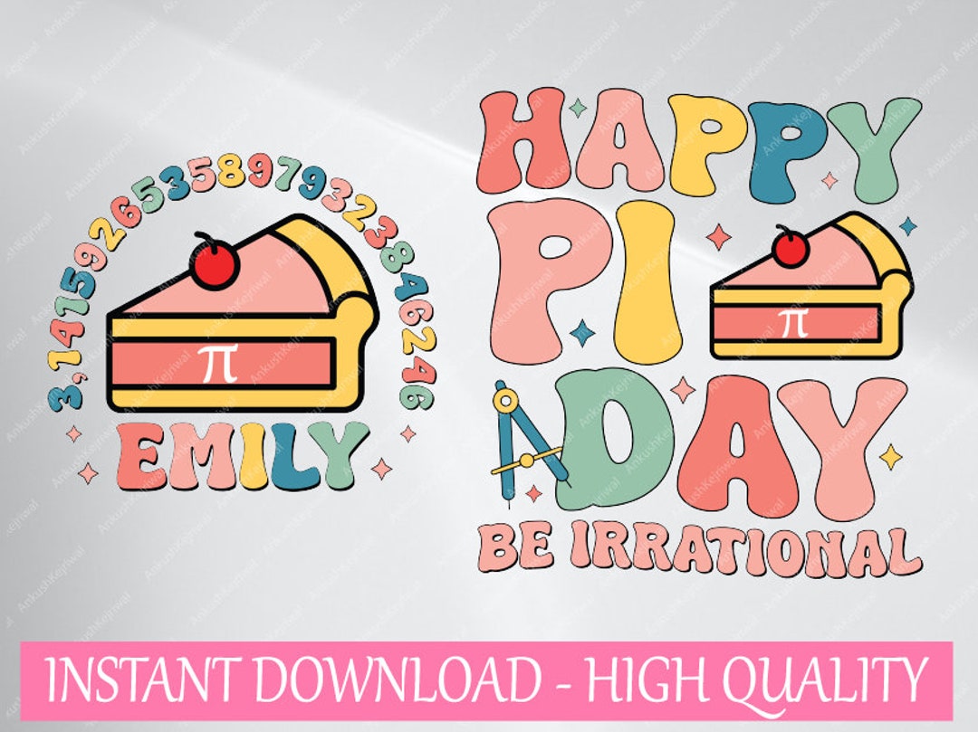 Custom Name Funny Math Svg, Math Lover Pi Day Svg, Be Irrational Png ...