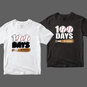 Baseball 100 Days of School Svg, Happy 100th Day Teacher Kids Svg ...