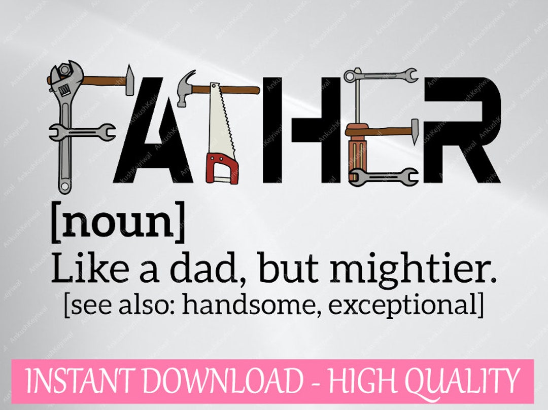 Father Like A Dad but Mightier Svg, Retro Dad Defination Svg, Handsome ...