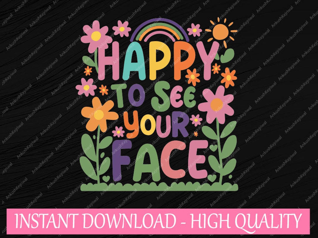 Happy to See Your Face Svg, Teacher Vintage Flower School Svg, Back to ...