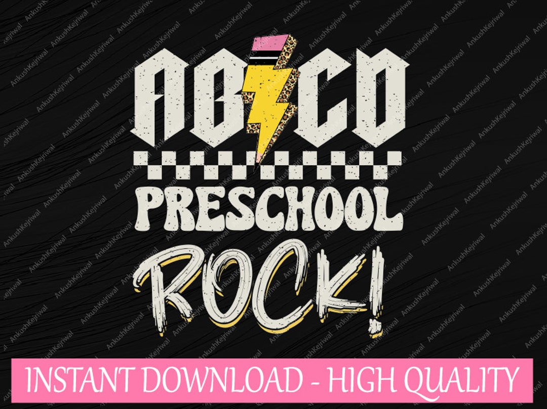 ABCD Preschool Rocks Svg, Preschool Teacher Retro Svg, Back to School ...