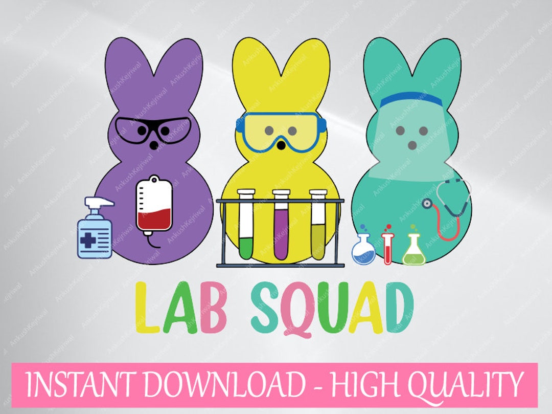 Lab Squad Bunnies Svg, Lab Team Tech Laboratory Assistant Easter Svg ...