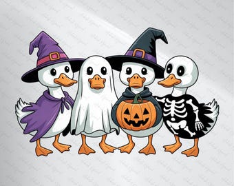 Funny Spooky Goose, Halloween Goose Clipart, Cute Trick or Treat, Duck ...