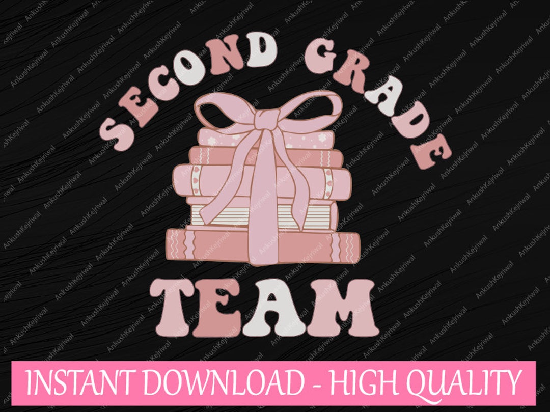 Elementary Teacher Svg, Second Grade Team Svg, Book Bundle Second Grade ...