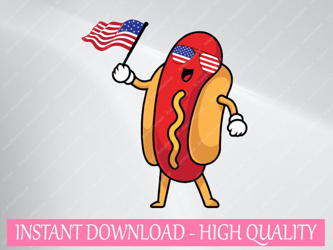 4th of July Hotdog Svg, Usa Flag Hot Dog Svg, Usa Flag Png, Hot Dog Png ...