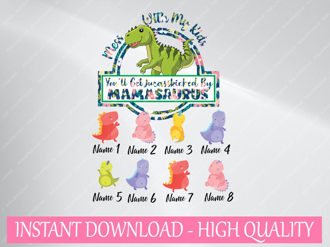 Personalized Mamasaurus PNG, Dino Mom Png, Moms Day Png, Happy Mothers ...