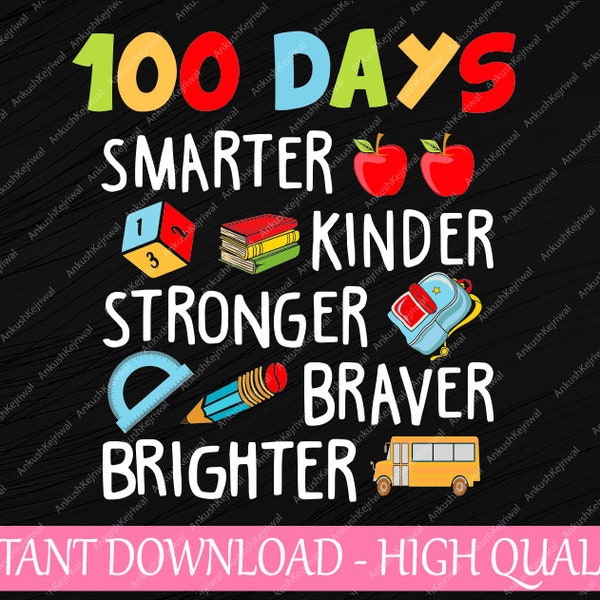 100 Days Smarter Svg - Etsy