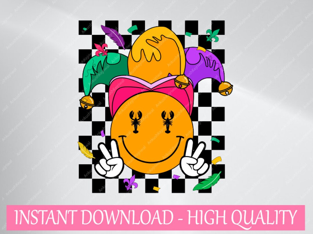 Smile Face Mardi Gras Crawfish Svg, Funny Mardi Gras Svg, Mardi Gras ...