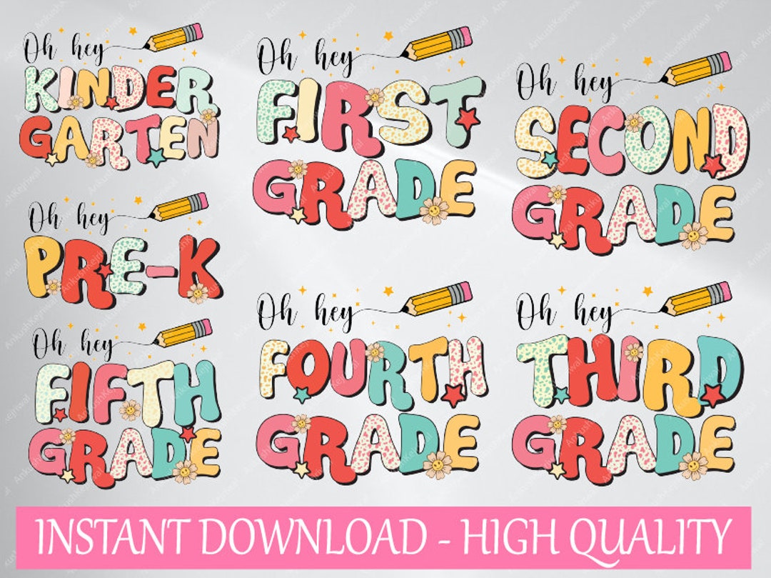 Oh Hey First Day of School Svg Bundle, Back to School Svg, Oh Hey ...