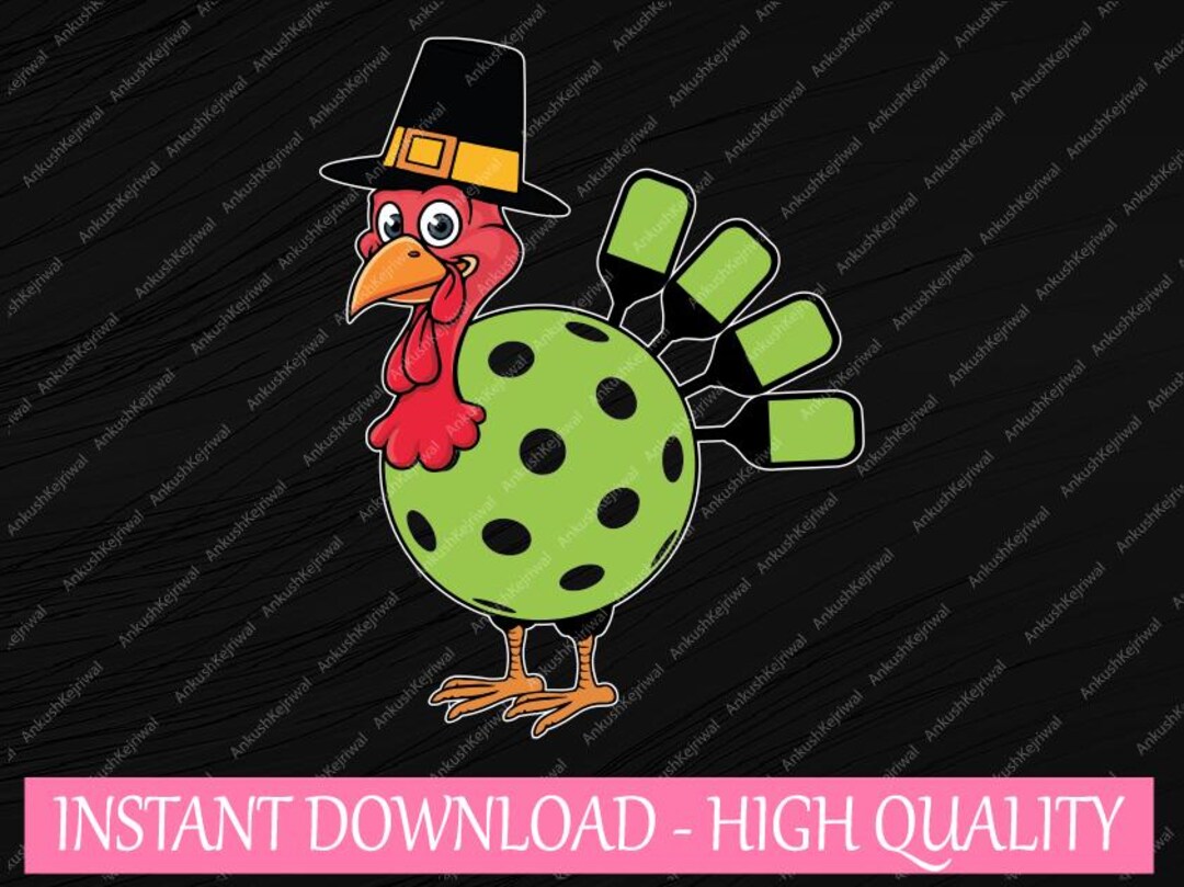 Thanksgiving Turkey Pickleball Svg, Pickle Ball Men Women Kids Svg ...