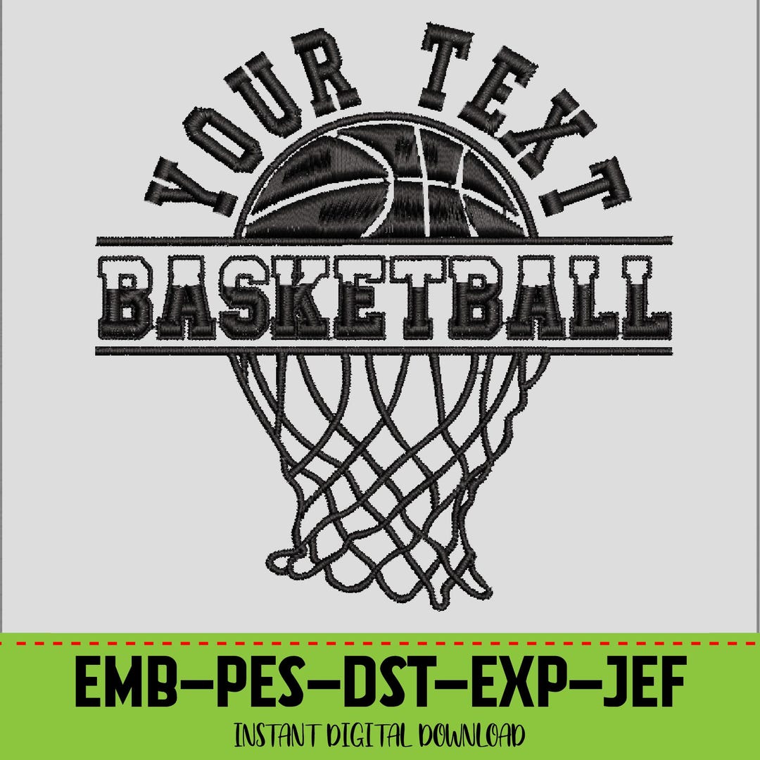 CUSTOM Basketball Split Monogram Embroidery Design, Personalized Sports ...