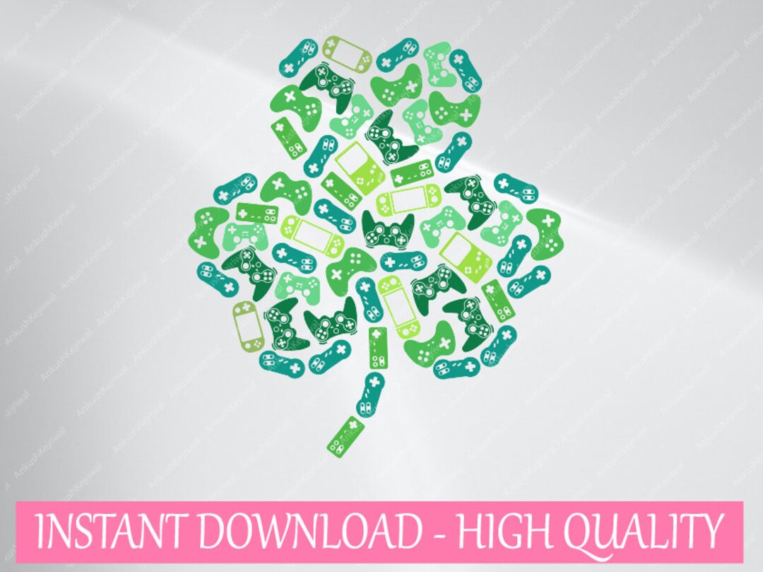 Video Game Shamrock St Patricks Day Svg, Patricks Day Gamer Svg ...