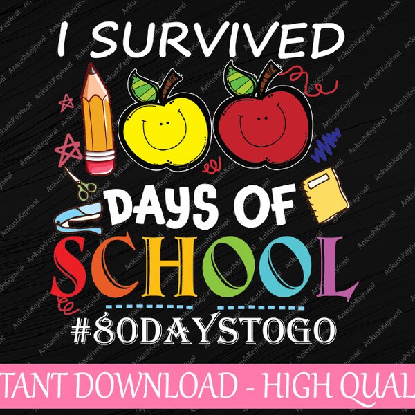 My Students Survived 100 Days of Me Svg - Etsy