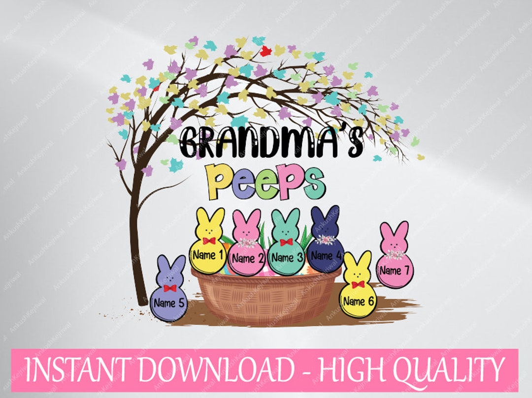 Personalized Easter Grandma Peeps Png,grandma Peeps Easter Day,custom ...