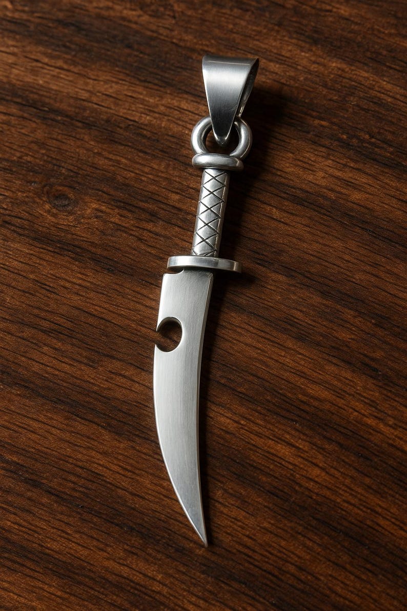 Demon Slayer Inspired Tengen Uzui Sword Pendant, Sound Hashira Katana Necklace,silver Blade ...
