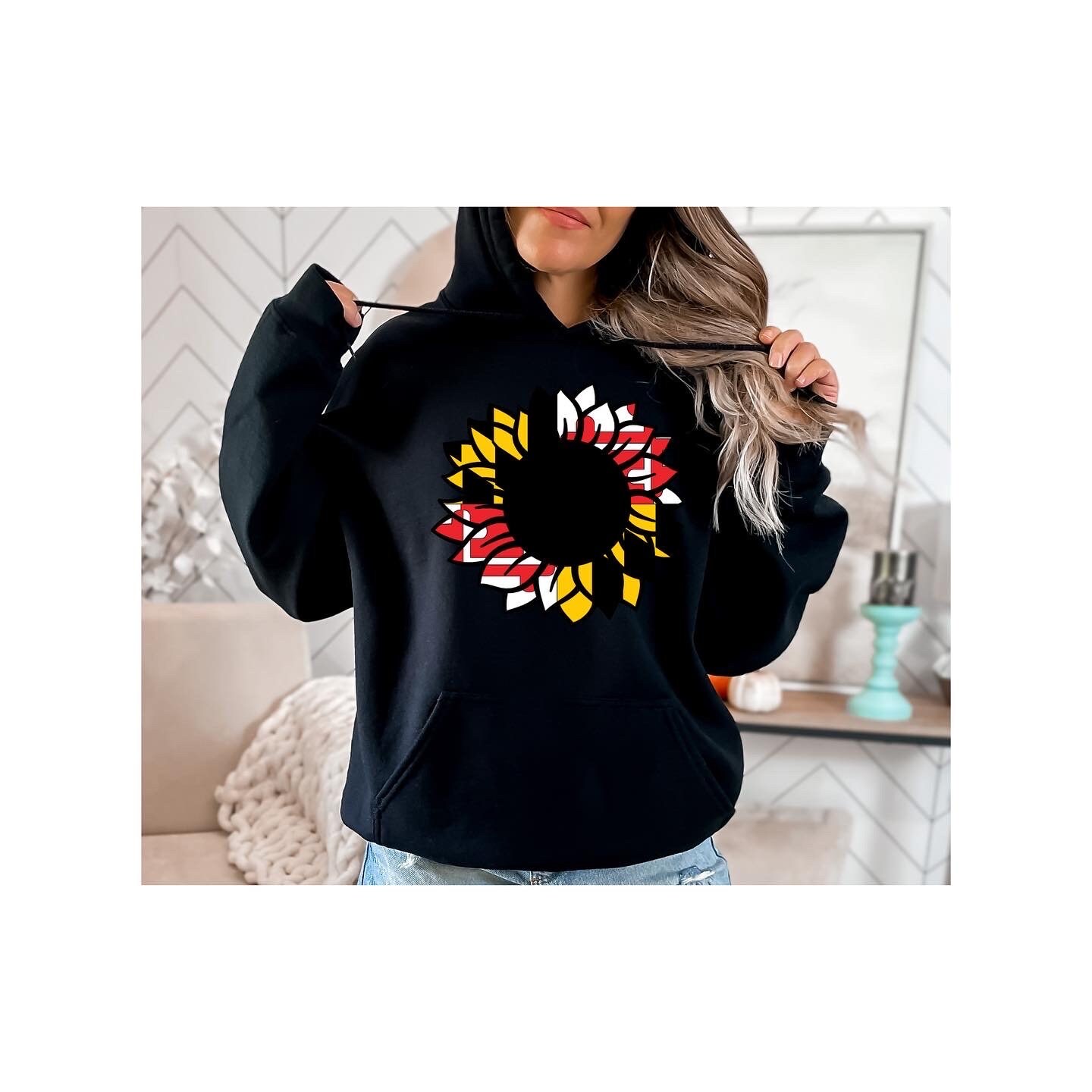 Maryland Flag Sunflower, Maryland Flag Shirt, Maryland Flag Top ...