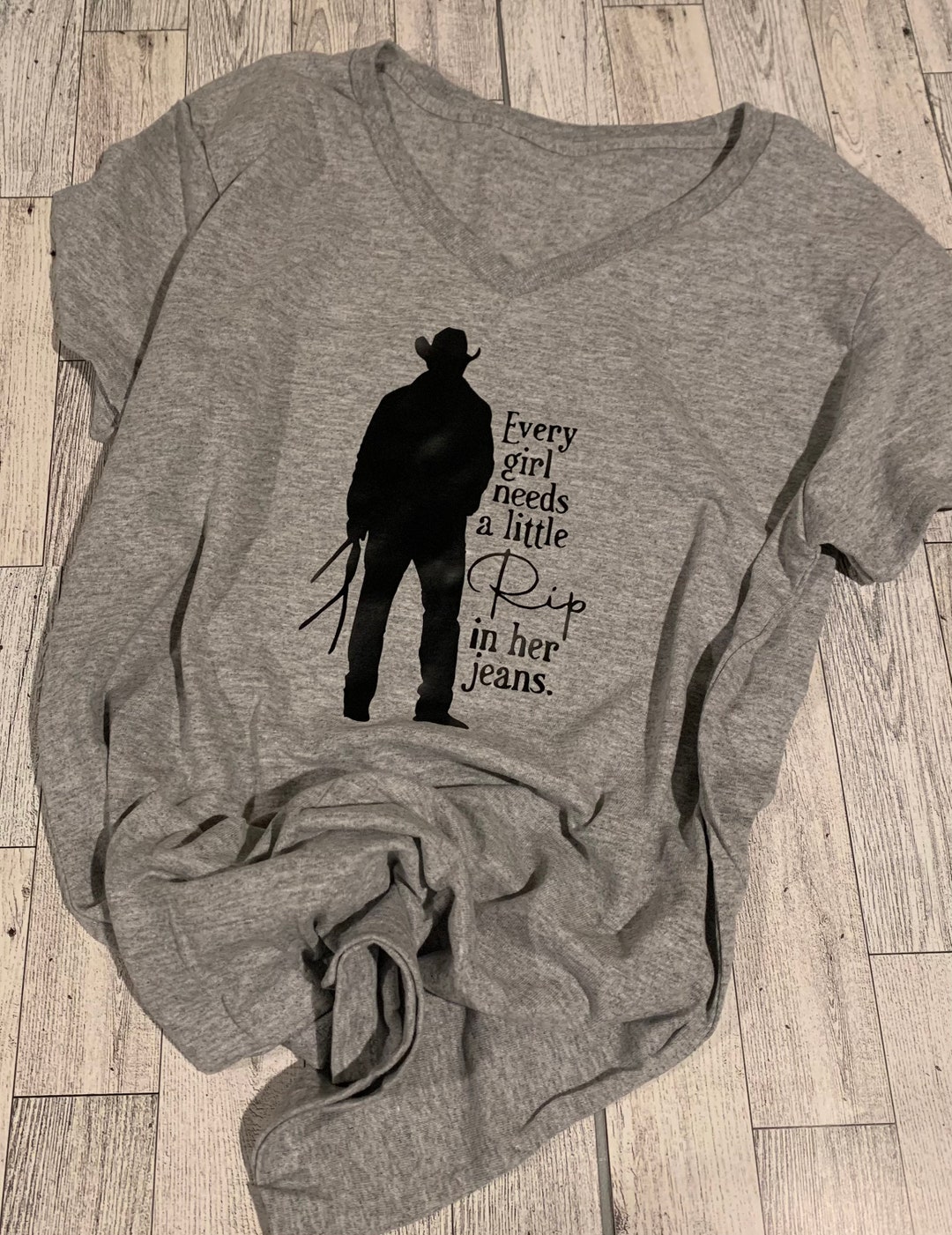 Every Girl Needs A Little Rip in Her Jeans Tee, Gift for RIP Lover ...