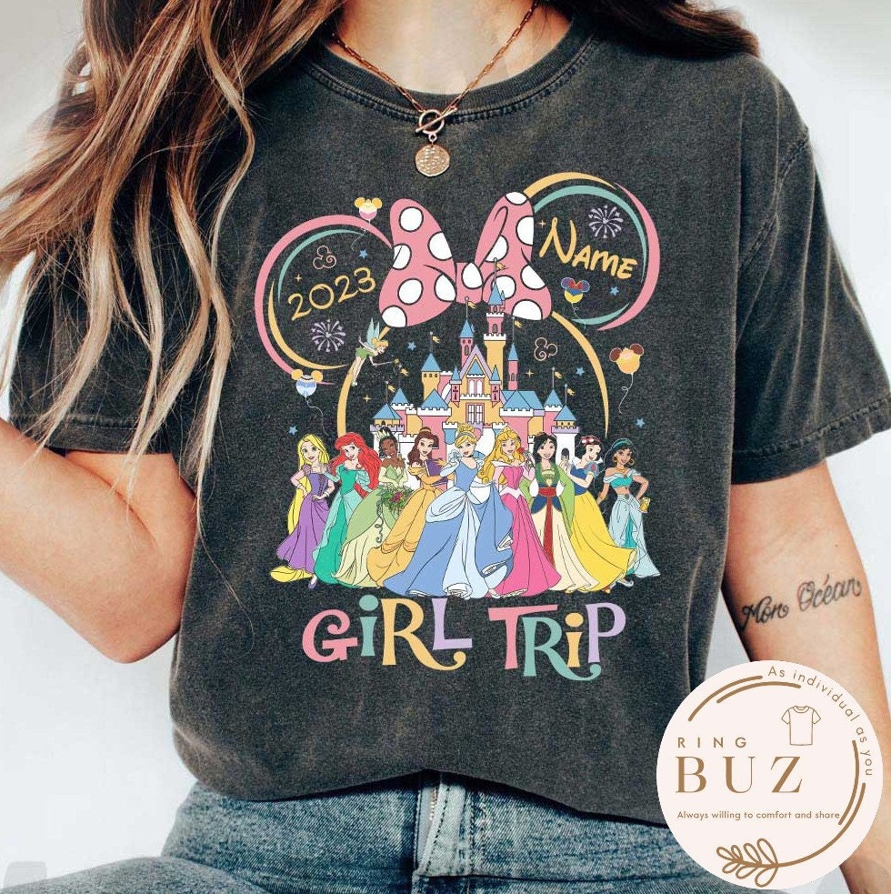 Personalized Disney Princess Shirt, Minnie Ears Disney Princess 2023 ...
