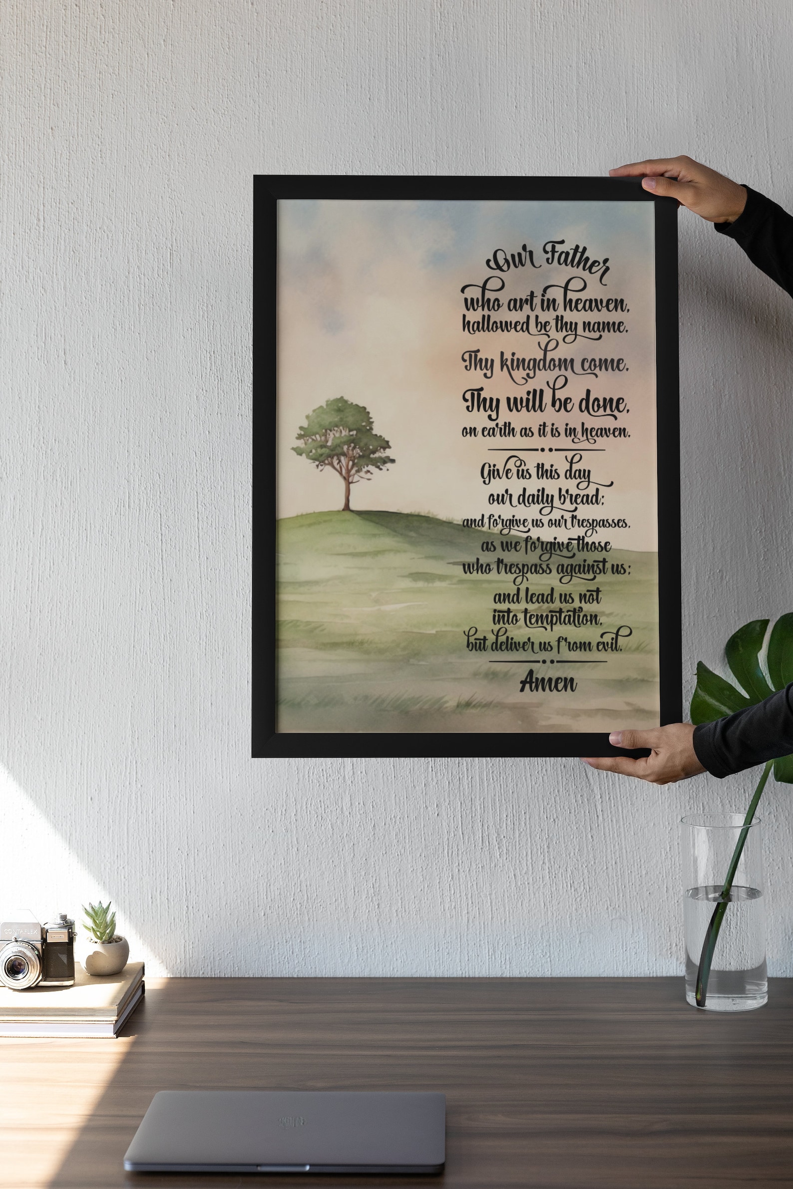 The Lord's Prayer Poster: Christian Bible Verse Wall Art - Etsy