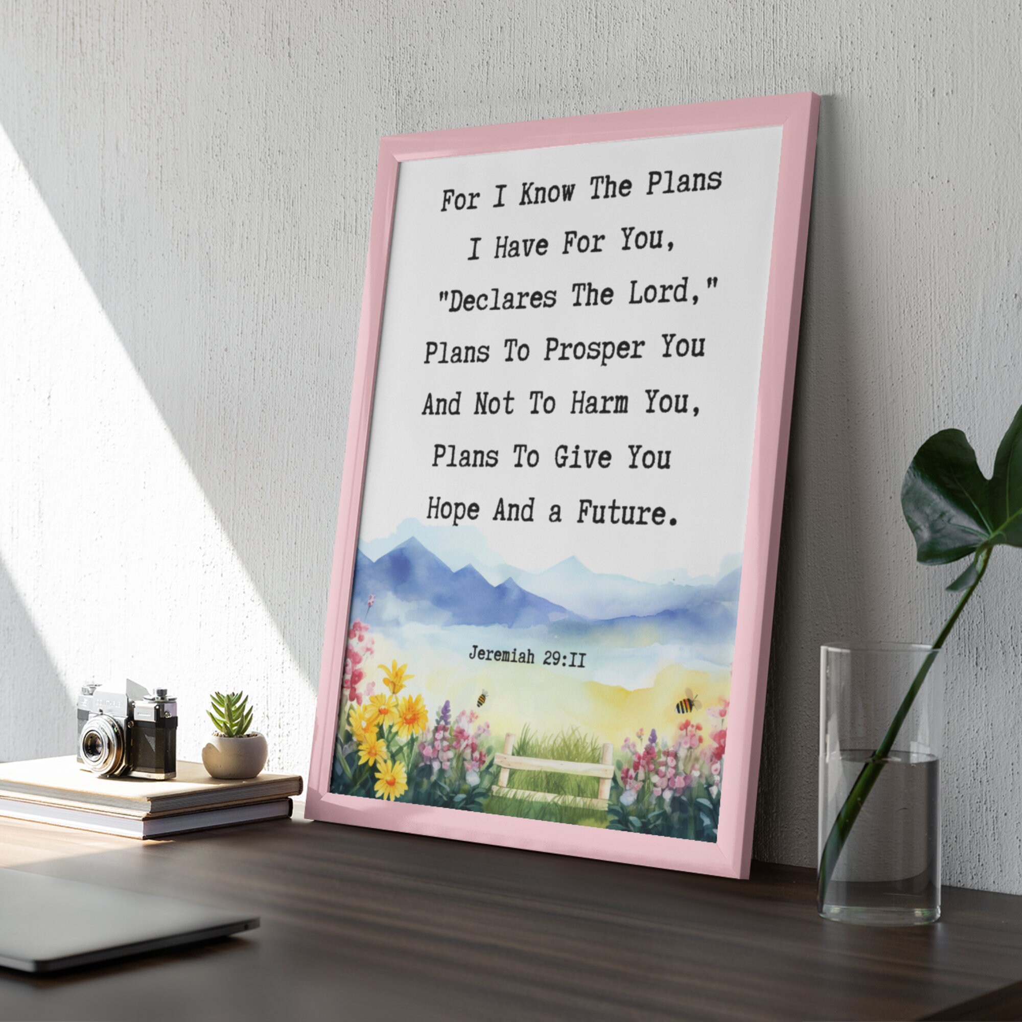 Jeremiah 29:11 Bible Verse Unframed Wall Art, for I Know the Plans I ...