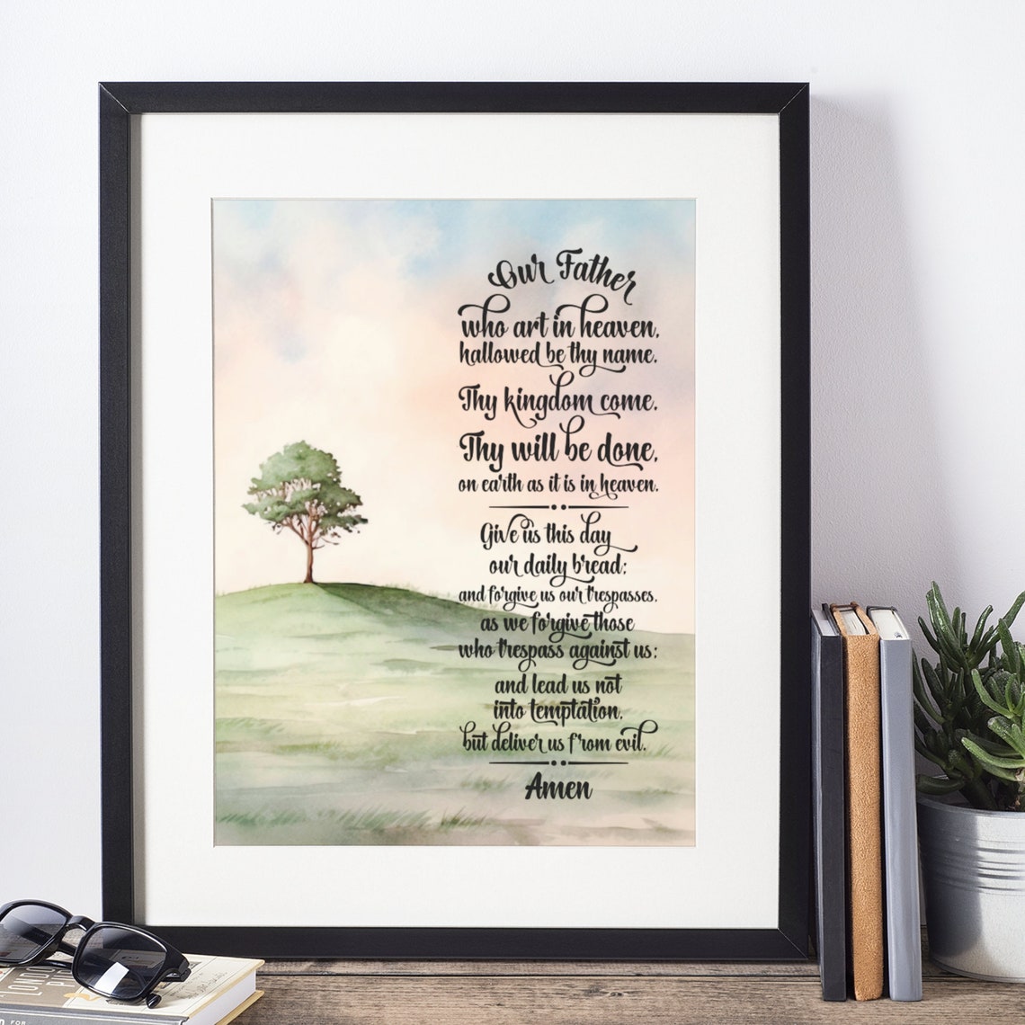 The Lord's Prayer Wall Art: Christian Bible Verse Printable (digital ...