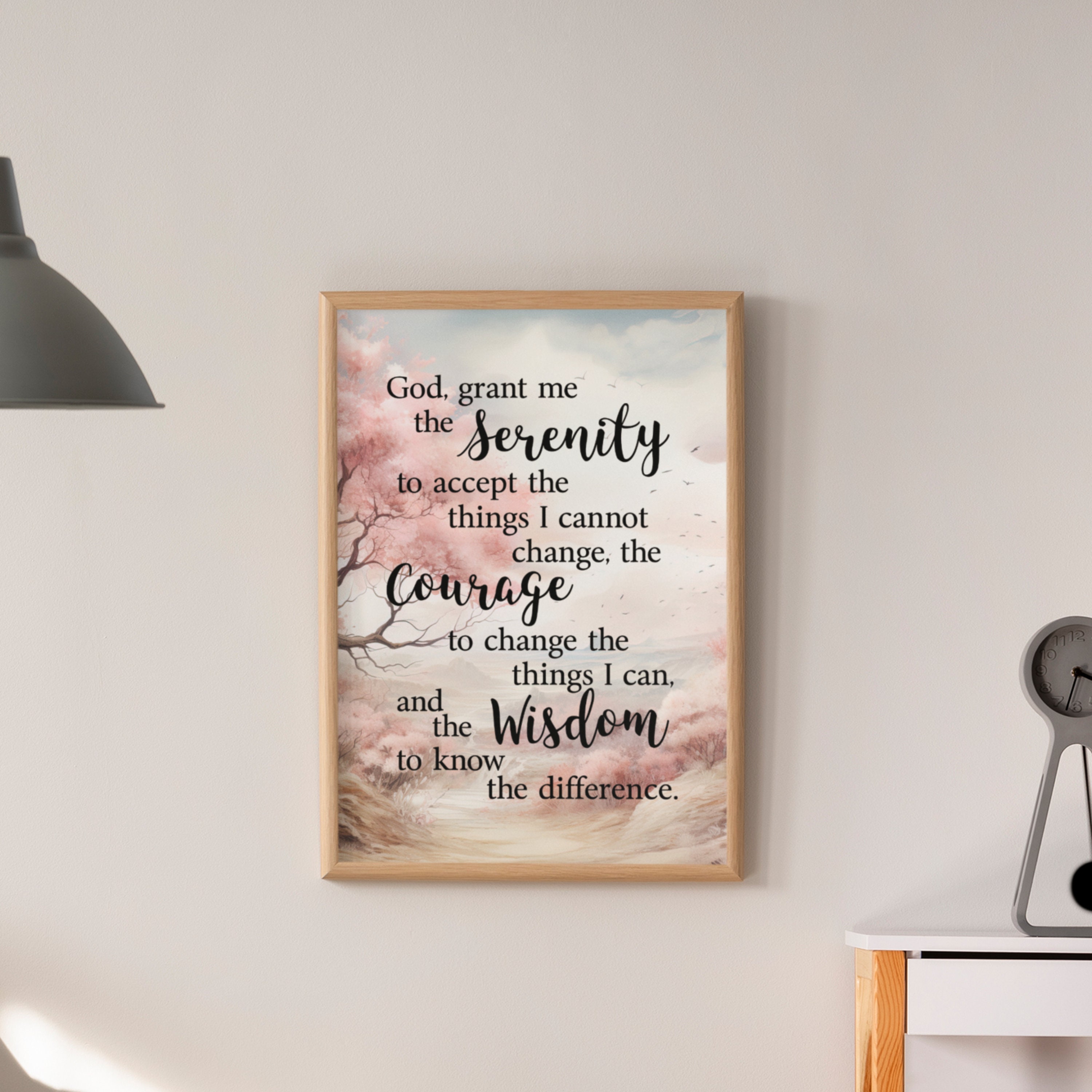 Serenity Prayer Wall Art: Inspirational Home Decor (unframed Poster) - Etsy
